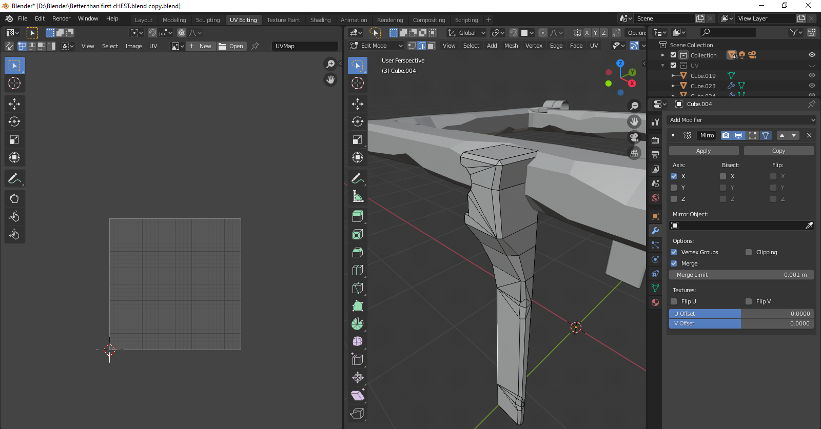 My keyhole has a mirror mod on it did i miss something and if i mark ...